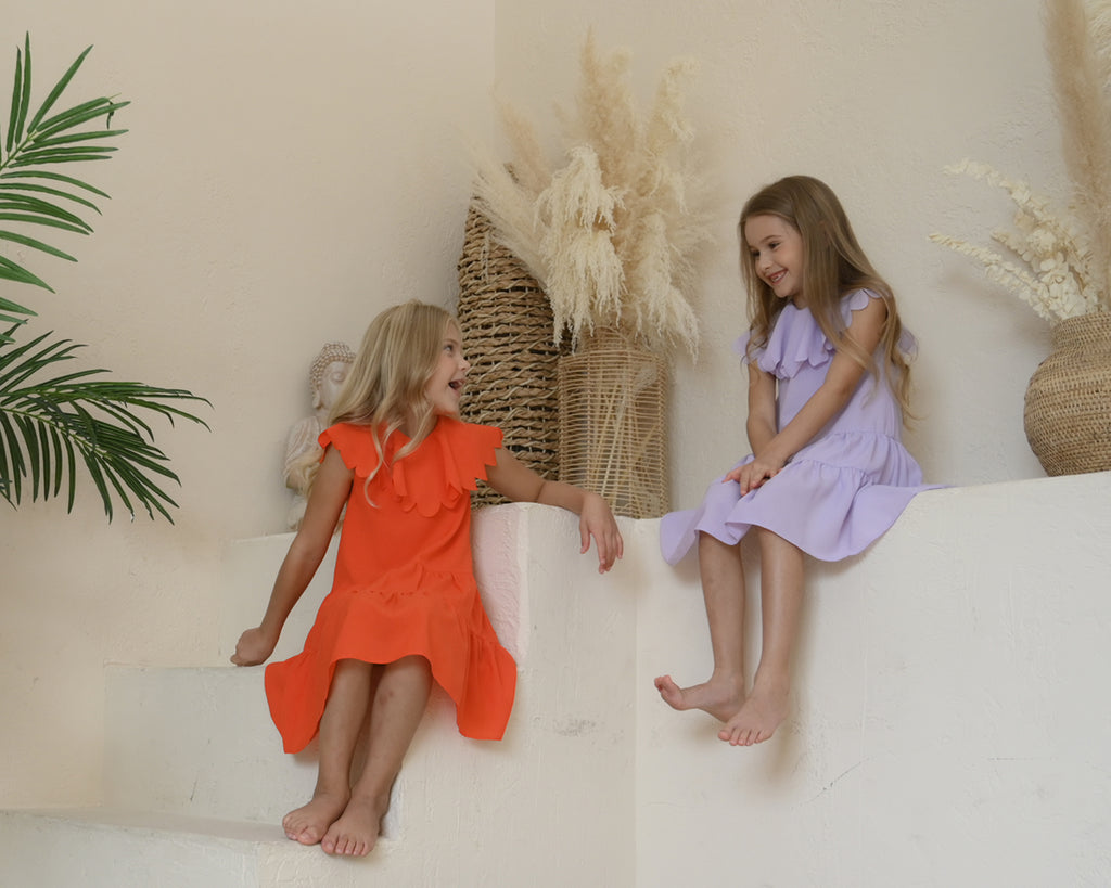 Anna dress (scarlet orange) – Aisabobo